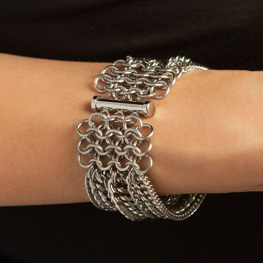 METAL 4-Row Multi-Chain Bracelet – Rapt In Maille