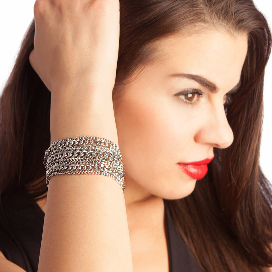 METAL 4-Row Multi-Chain Bracelet – Rapt In Maille