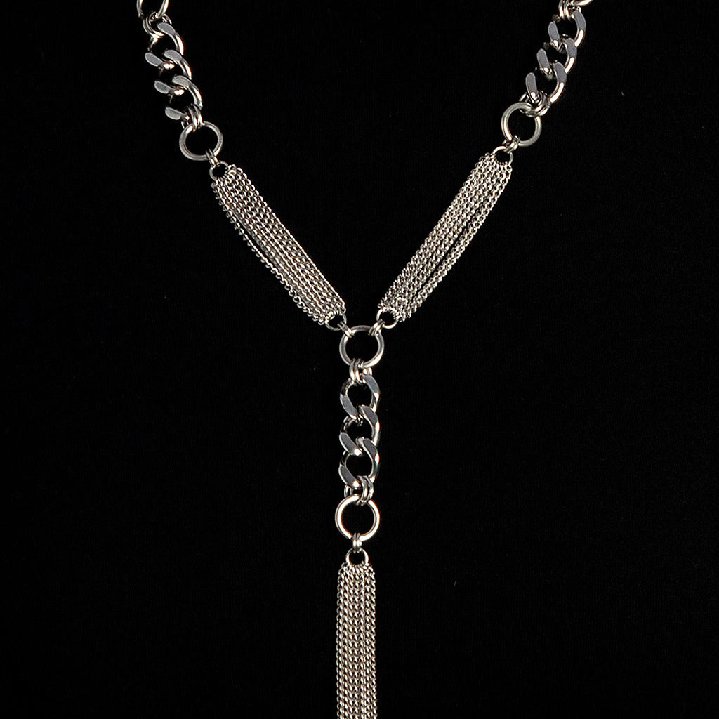 METAL Fine vs Chunky "Y" Necklace – Rapt In Maille